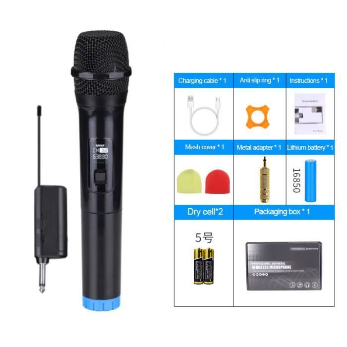 Microphone dynamique sans fil pour touristes,karaoké,VHF,salle ...