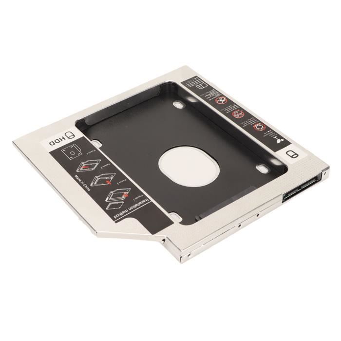 SALALIS Caddy de disque dur 2 2.5in disque dur Caddy 9.5mm 2nd SDD HDD ...