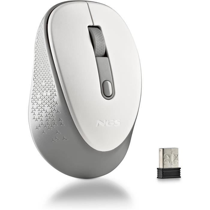 Dew White-Wireless Optical Mouse,Ergonomic Mouse,Silent Wireless Laptop Mice,High Precision With ...