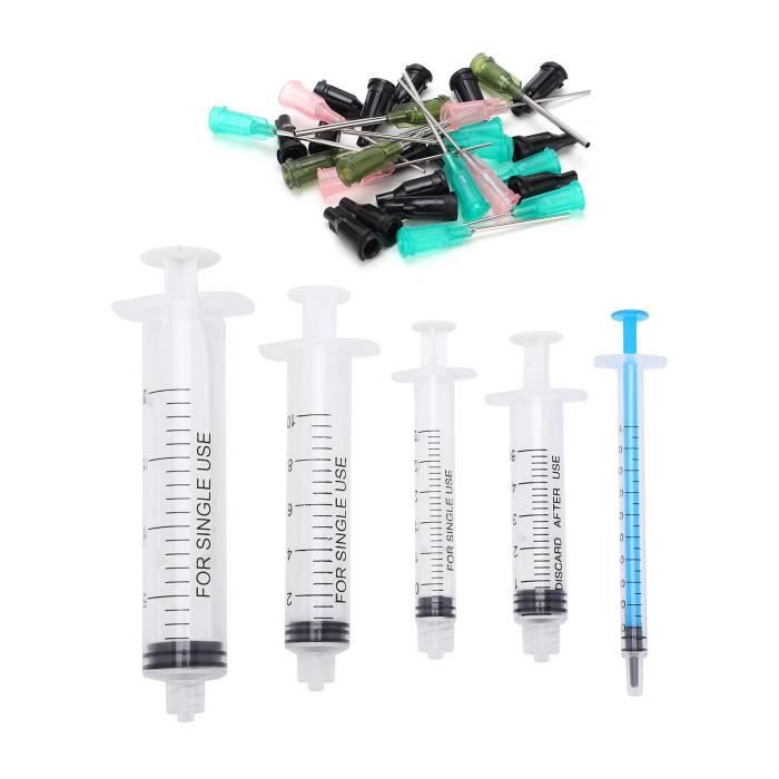 Tbest Plastic Syringe Needle, Plastic Syringe Needle Set Syringe for ...