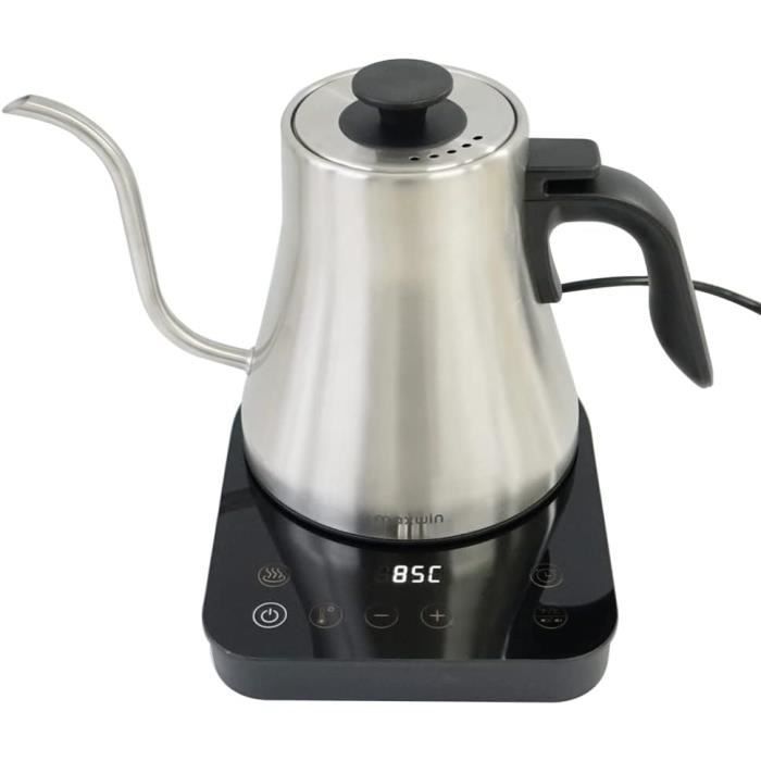 Bouilloire Electrique 1L Inox À Col De Cygne,Chauffage Rapide 1000W,Sélection De La Température ...