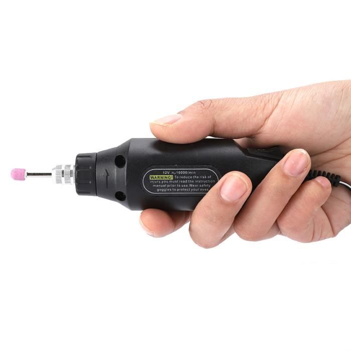 Mini meuleuse électrique Mini perceuse électrique 12V, Kit de meuleuse ...