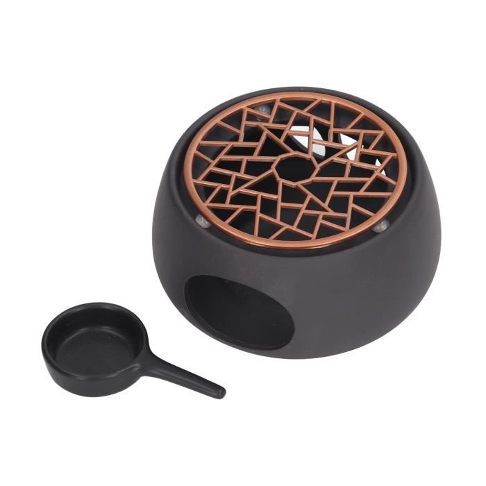 HUA-Chauffe Théière Base Chauffe Bougie Céramique Chauffe Thé Café Lait ...