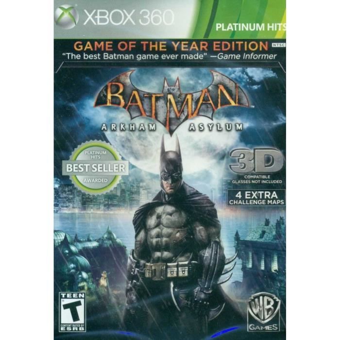 Jeu vidéo - Warner Bros - Batman: Arkham Asylum - Xbox 360 - DVD ...