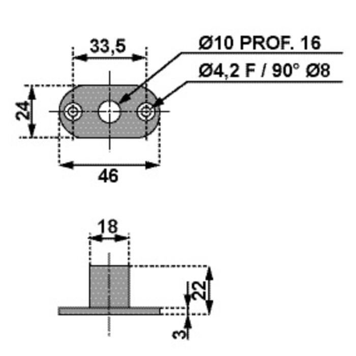 Boîte à roulement pour penture à cache Finition Chromé mat - Cdiscount ...