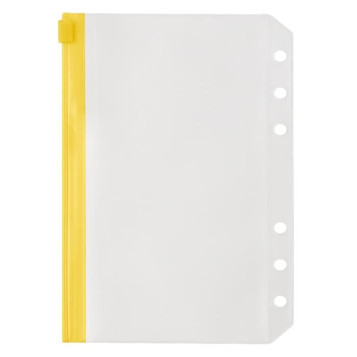 POCHETTE PLASTIQUE,YELLOW-A6--Classeur de pochettes A6-A5, pochette ...