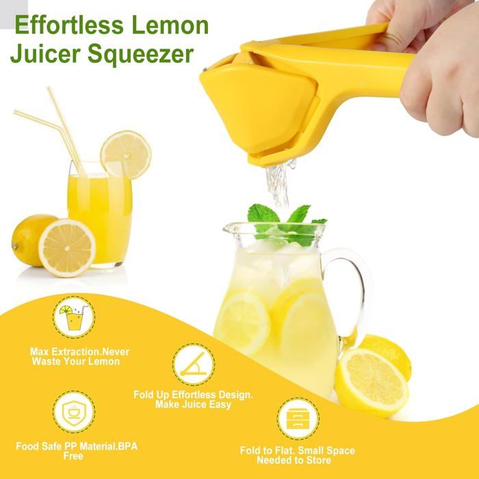 Presse-citron, presse-citron plat manuel sans effort, presse-agrumes ...