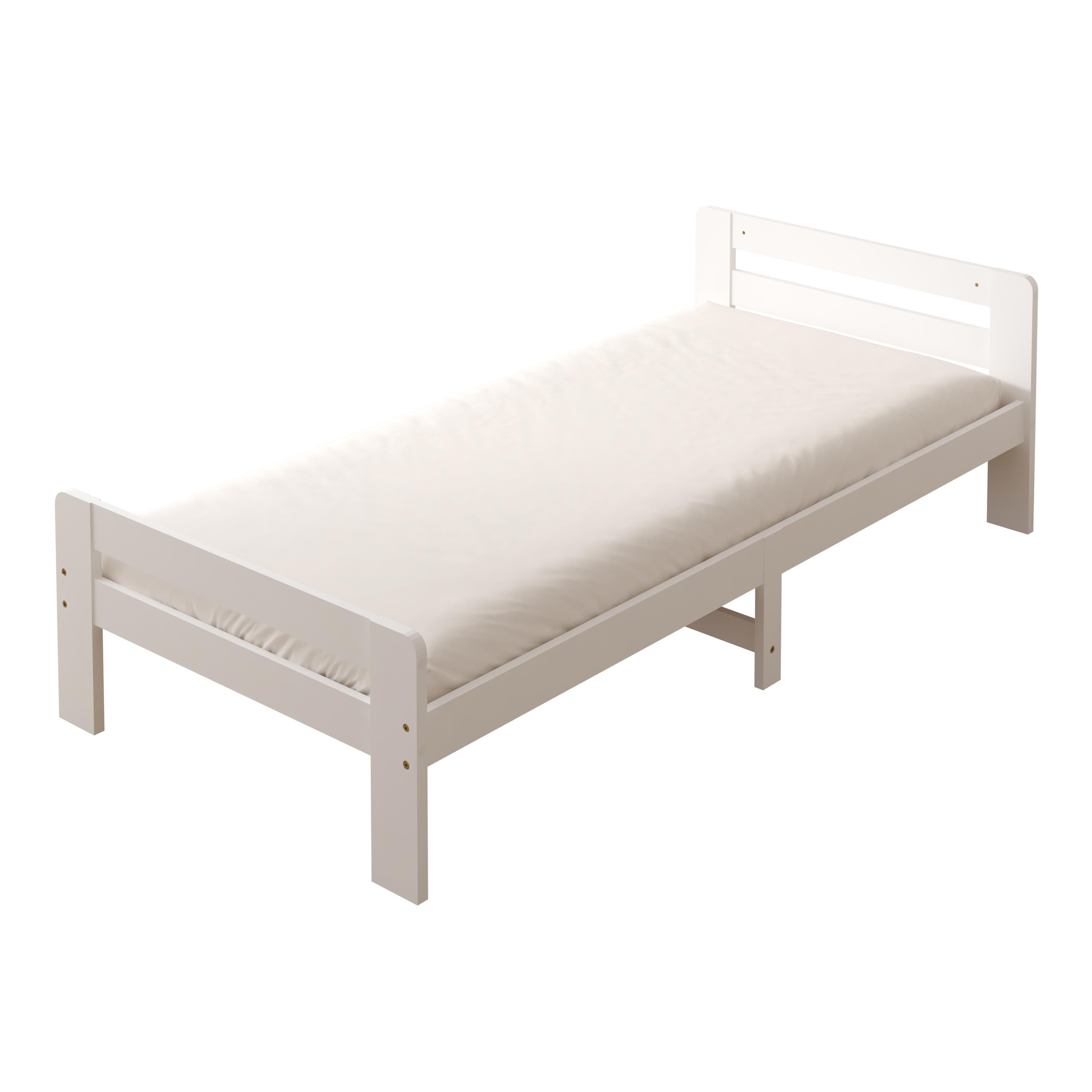 Lit enfant - SUNNY - Lit simple - Bois de pin FSC - 90 x 200 cm - Blanc ...
