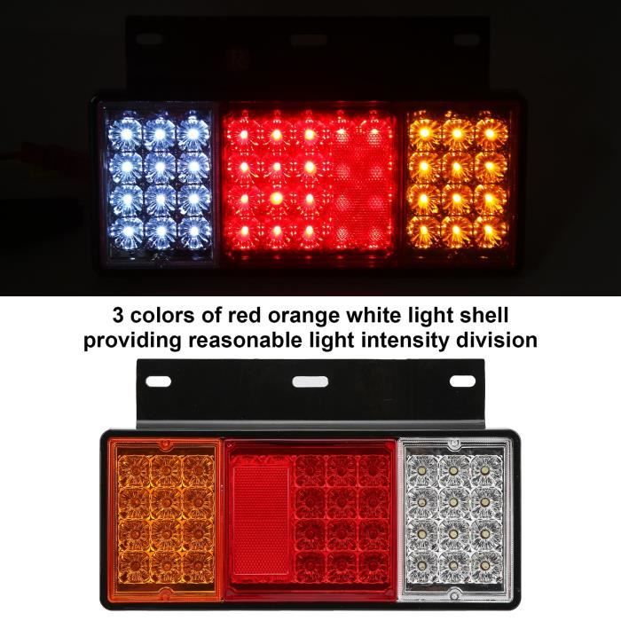 Garosa Feu arrière de camion Paire de feux arrière 12V 44 LED de ...
