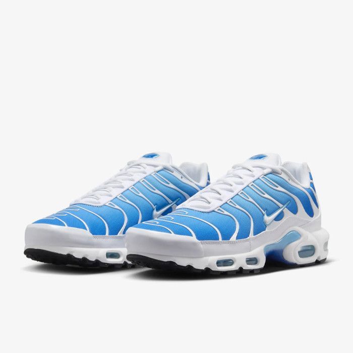 BASKETS NIKE AIR MAX PLUS TN BLEUES ET BLANCHES Bleu - Cdiscount Chaussures