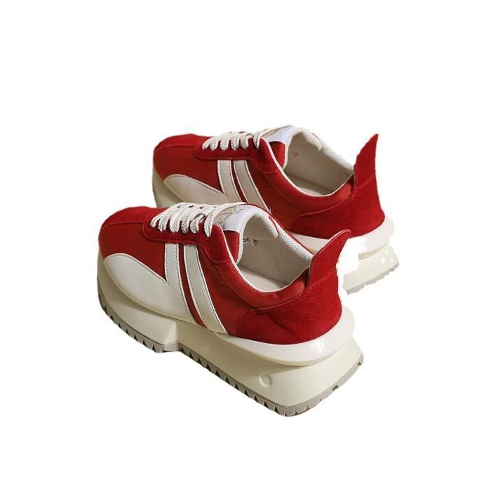 Baskets Femme Casual Mode Semelle épaisse Confortable souple Printemps ...