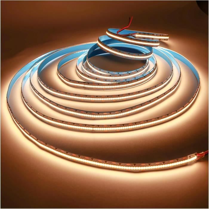 Ruban Led 24V, Bande Led Blanc Chaud 3000K Version Pro Super Brillante ...