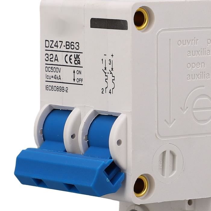 YOSOO Disjoncteur 2P 2P Type B Disjoncteur 4000A Capacité de rupture Système PV solaire Petit ...