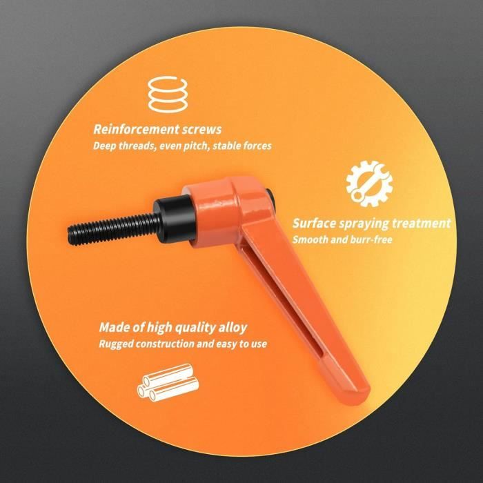 Poignée À Levier De Serrage Réglable,M10 Poignée De Serrage,Filetage ...