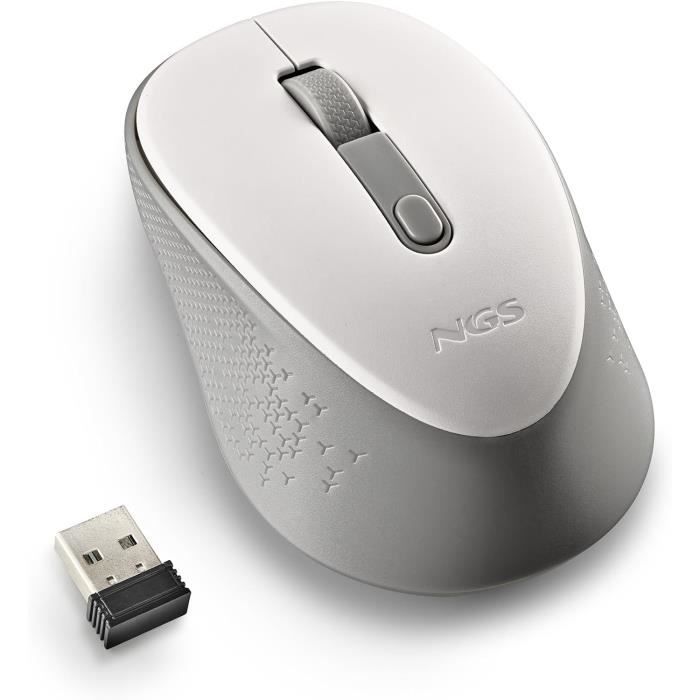 Dew White-Wireless Optical Mouse,Ergonomic Mouse,Silent Wireless Laptop Mice,High Precision With ...