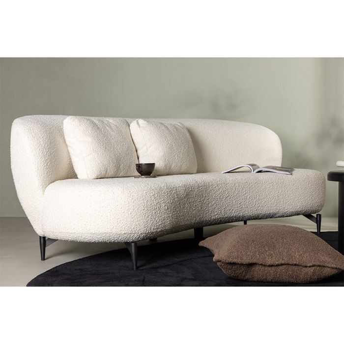 Luna canapé 3 places blanc. - Cdiscount Maison