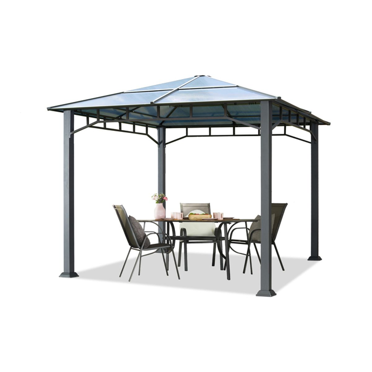 TOOLPORT tonnelle de jardin 3x3 m Hardtop Sunset Deluxe - Cdiscount Jardin