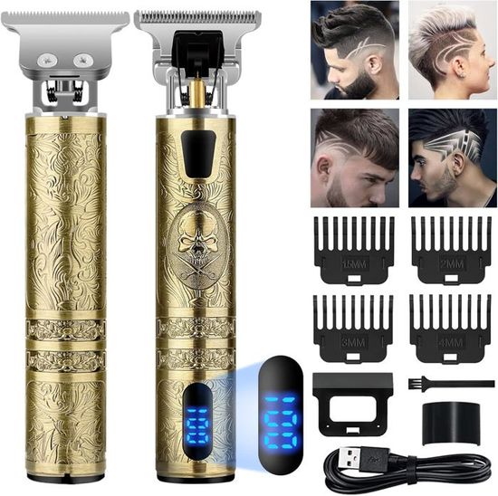 Tondeuse Cheveux Hommes, Tondeuse Barbe Electriques Professionnelle, Sans Fil Rasoir, Écran à ...