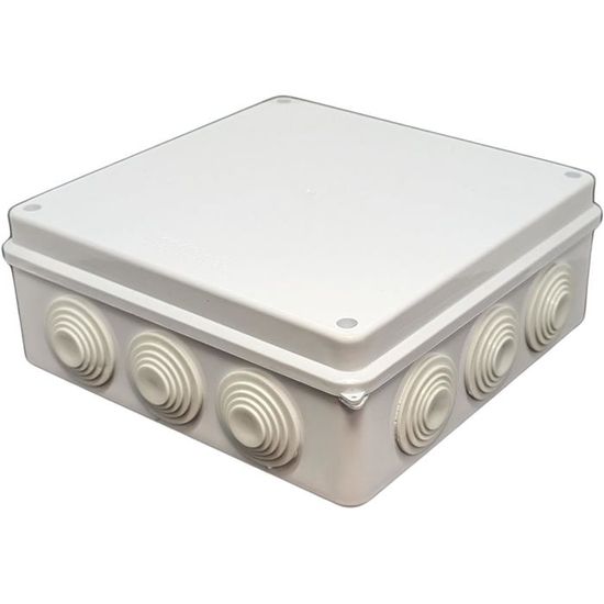 Lumonic Boîte de distributiolanche 200x200x80mm avec 12 ouvertures I ...