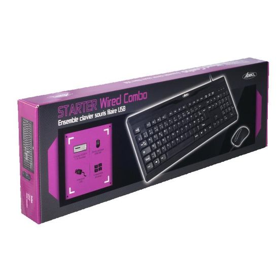 Ensemble Clavier / Souris filaires ADVANCE Starter Wired Combo / CLS ...