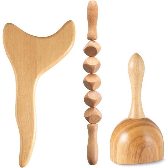 StyleO-3PCS-Outil De Massage En Bois, Rouleau D'exercice Pour Les ...