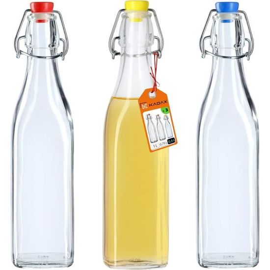 Bouteille en Verre de 500ml avec Bouchon Hermétique pour la ...