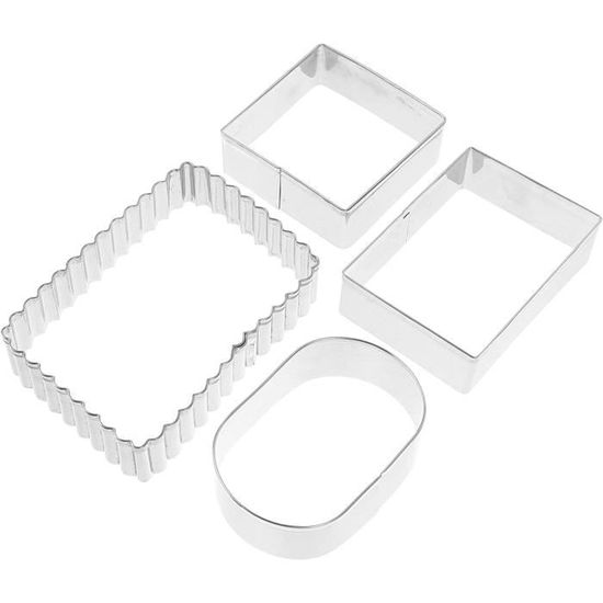 Ensemble D'emporte-Pièces 4Pcs Carré en De Coupe-Biscuit en Acier ...