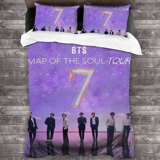BTS Kpop Parure de lit , South Corean Bangtan Boys Jimin Suga Jin Taehyung V Jung kook Housse de ...