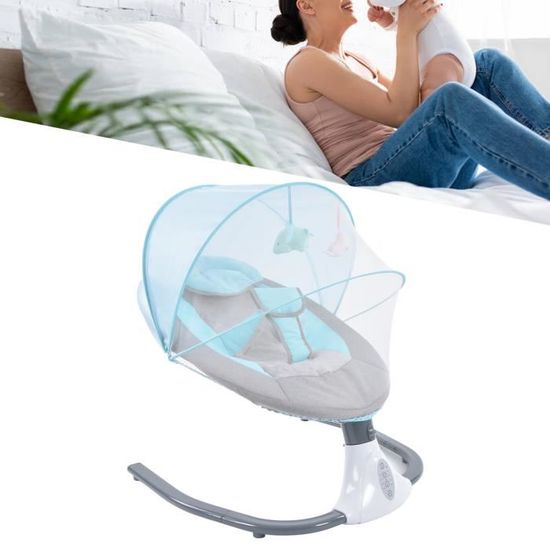 Zerodis Balancelle Bébé Portable Berceau Électrique Avec Musique Et