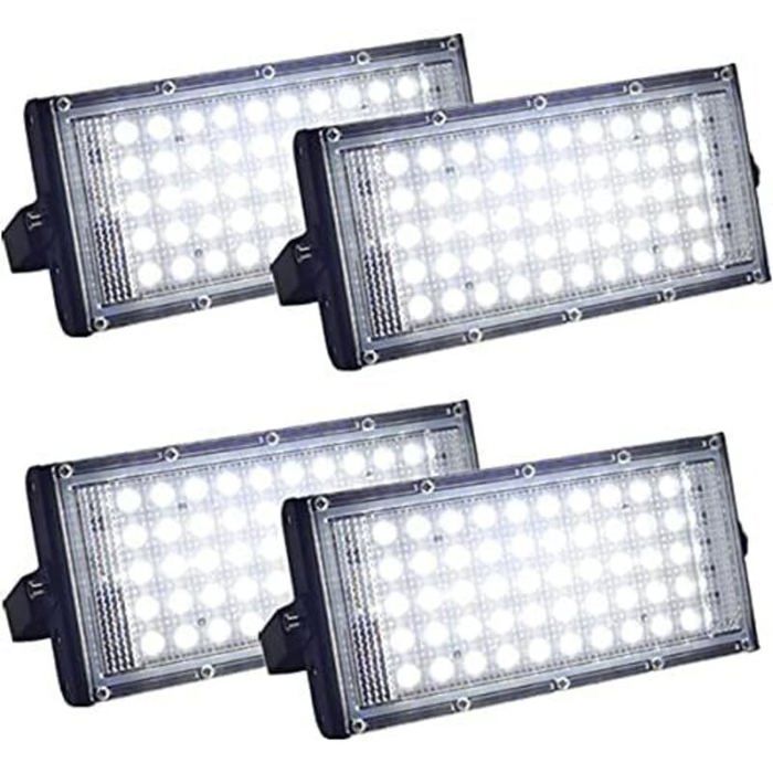 Lot de 4 projecteurs LED d'extérieur ultra lumineux IP66 étanche pour ...