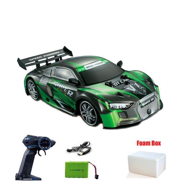 Vert - Voiture radiocommandée pour enfants, 1:14, 2wd, avec lumières Led, Radio Buggy 2.4G ...