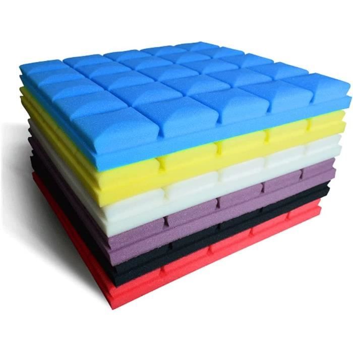 Lot de 10 Mousse Acoustique Studio Panneaux 50x50x3cm Isolation en ...