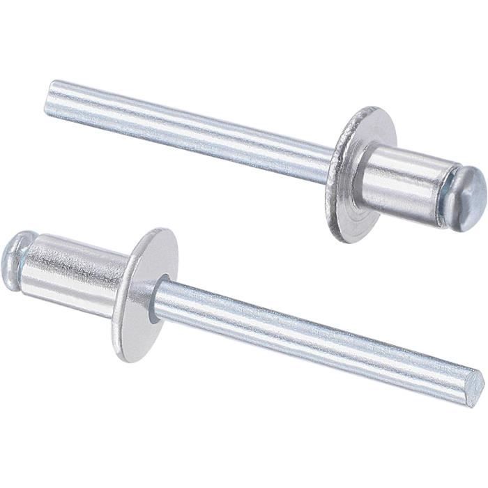 Lot De 25 Rivets Aveugles En Aluminium - 6 Mm De Diamètre - 10 Mm De ...