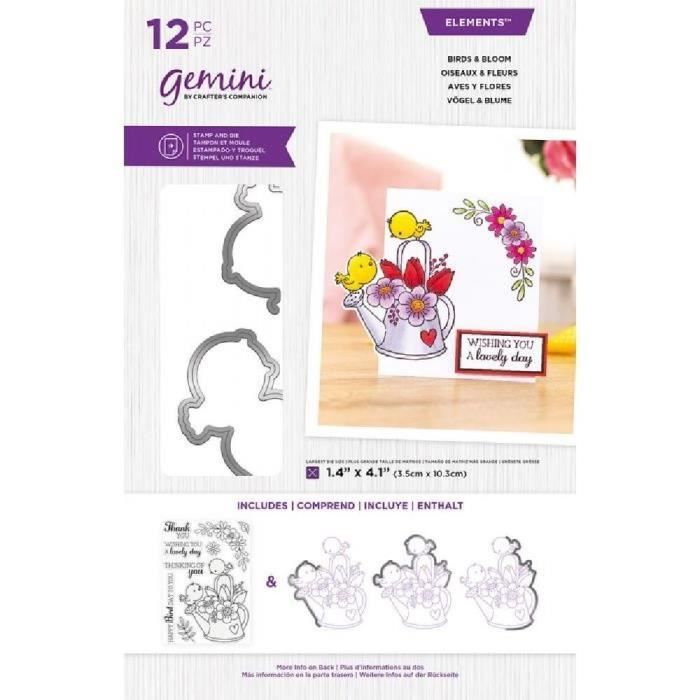 Set de die et tampons Character over the Edge stamp & Dies 'Birds ...