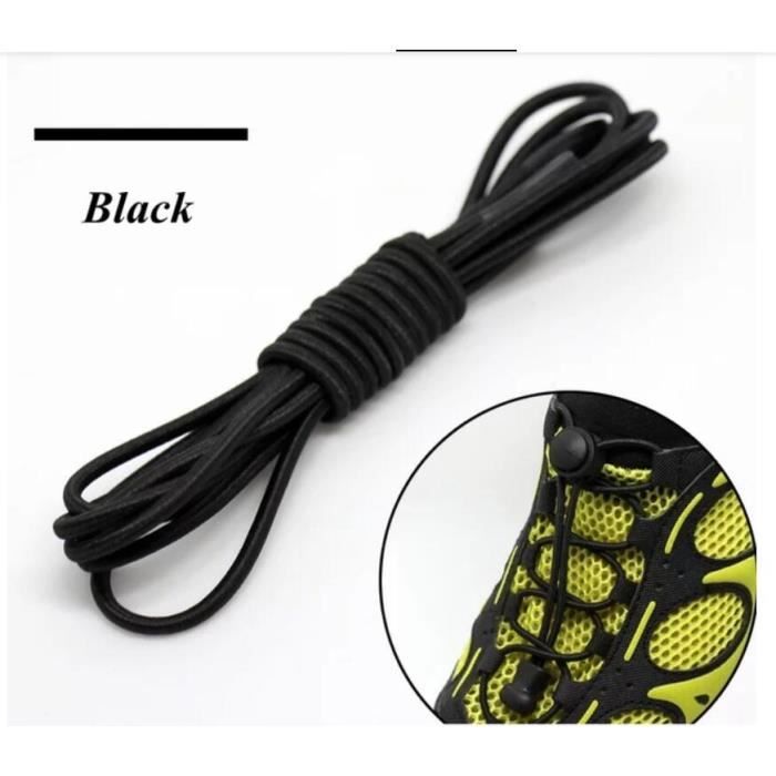 Noir 5 paires lacets élastiques sport lacets de chaussures ...