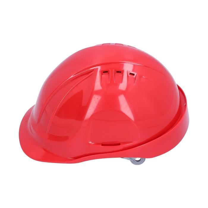 Casque de construction respirant rouge EJ.LIFE CHABS (102106 ...