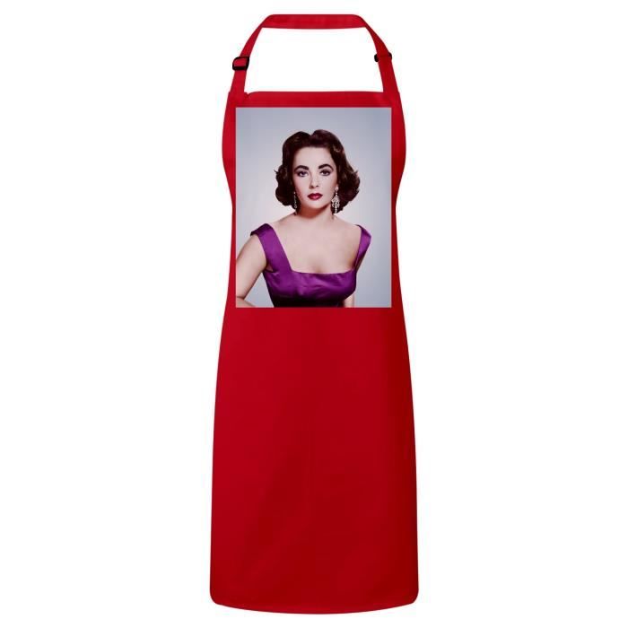Tablier Cuisine Premium Rouge Elizabeth Taylor Actrice Photo De Star