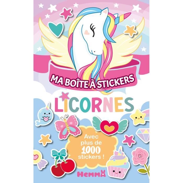 Hemma - Ma boite à stickers - Licornes Boîte metal avec 1000 stickers ...