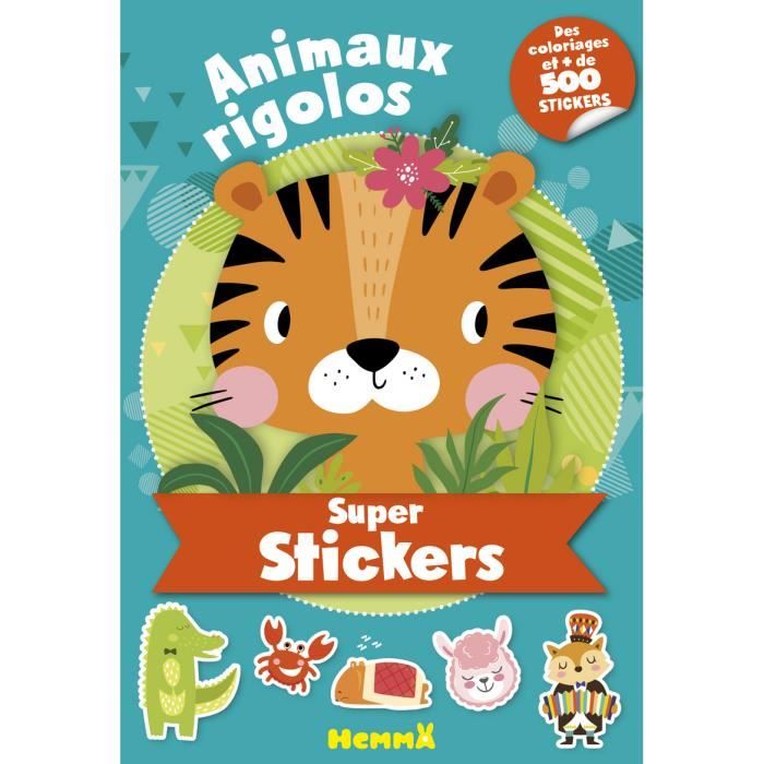 Stickers - Animaux rigolos - Bloc de plus de 500 stickers et 30 ...