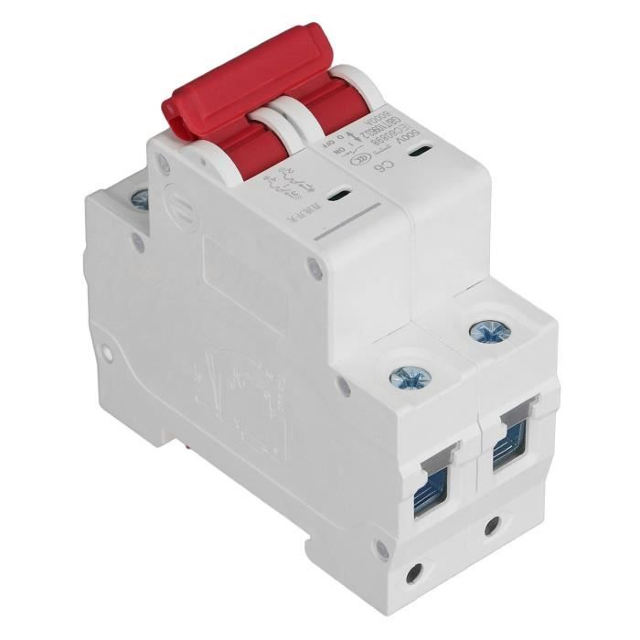 Mini disjoncteur 2P Disjoncteur Miniature 2P 6000A capacité de rupture petit disjoncteur cc pour ...