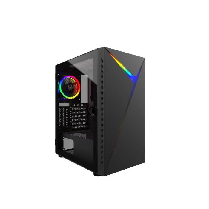 MRED - Boîtier PC Gamer ATX - Noir RGB Cobalt - Cdiscount Informatique