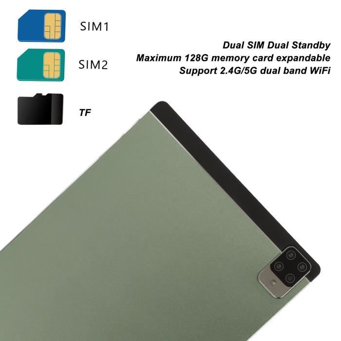 Tablette 4G Tablette 10 pouces Octa Core 6GB RAM 256GB ROM pour Android ...