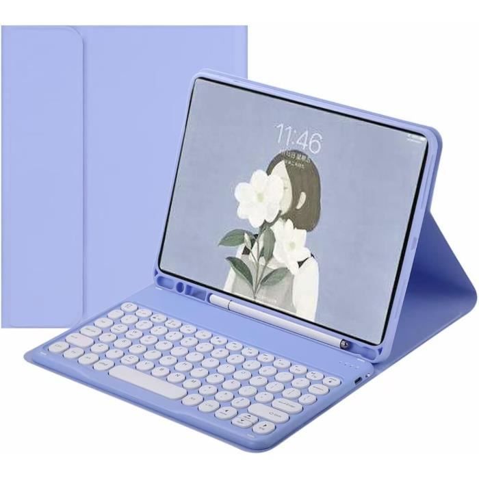 Coque Clavier Pour Ipad Mini 6 8.3 Pouces 2021, Rétro Round Keycap Clavier Wireless Bluetooth ...