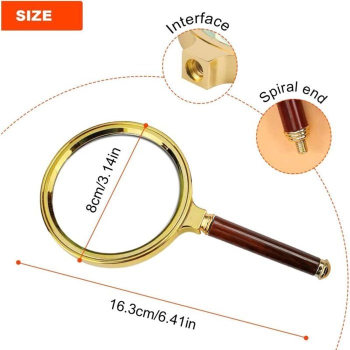 Loupe de Lecture 10X loupe 80 mm et Miroir incassable pour Lecture ...