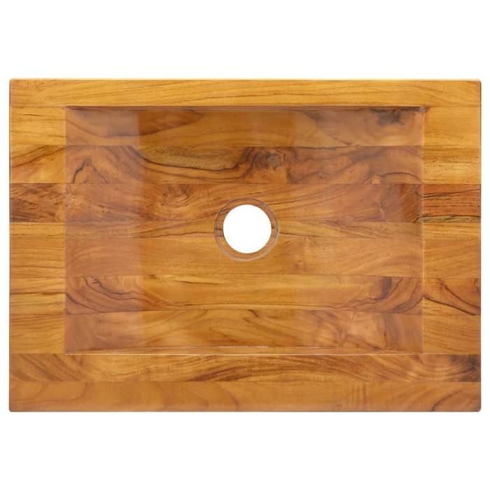 [54513]Lavabo Bois de teck massif 50x35x10 cm - pour bain-cuisine ...