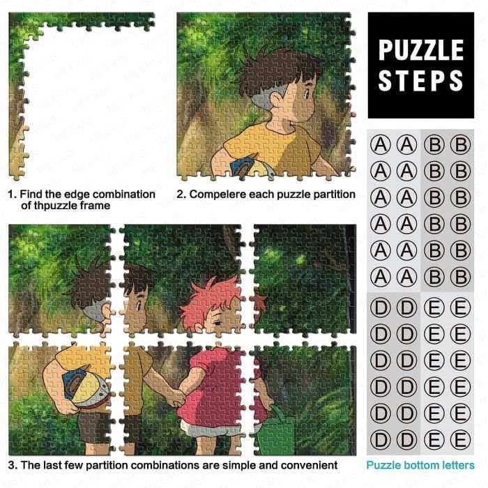 Hayao Miyazaki Impossible Puzzle Animation Puzzle 1000 Pièces 1000Pcs ...