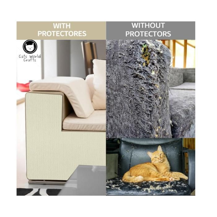 Griffoir Chat Canapé,Protection canape Chat Tapis,Protecteur de Rayure ...