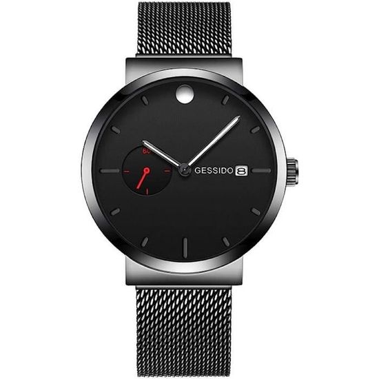 Montres Hommes,Montre À Quartz Créative Simple Étanche Bleu Lumineux ...