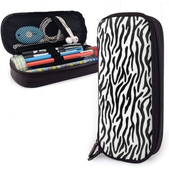 Trousse Multifonction Avec Motif Animal Noir Et Blanc - Grande Capacité ...