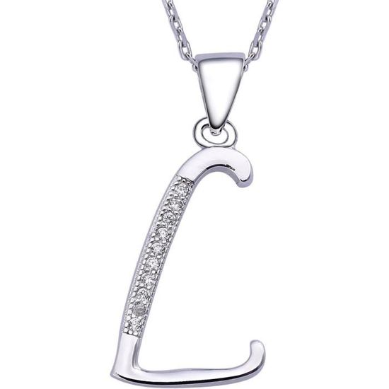 Lynn Collier Avec Pendentif En Forme De Lettre Initiale Argent 925 ...